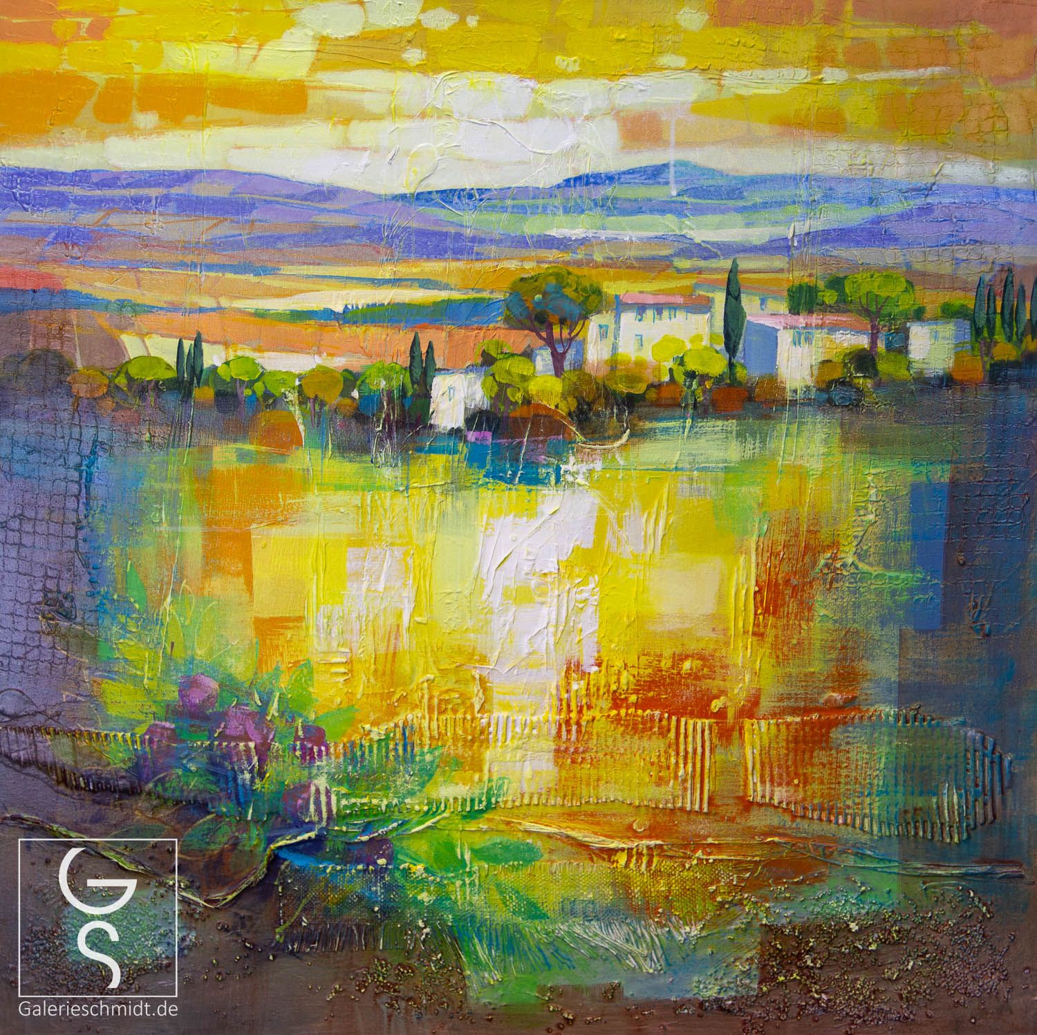 "Sonnenuntergangs-Idylle" - Gemälde von Jean-Claude Picard